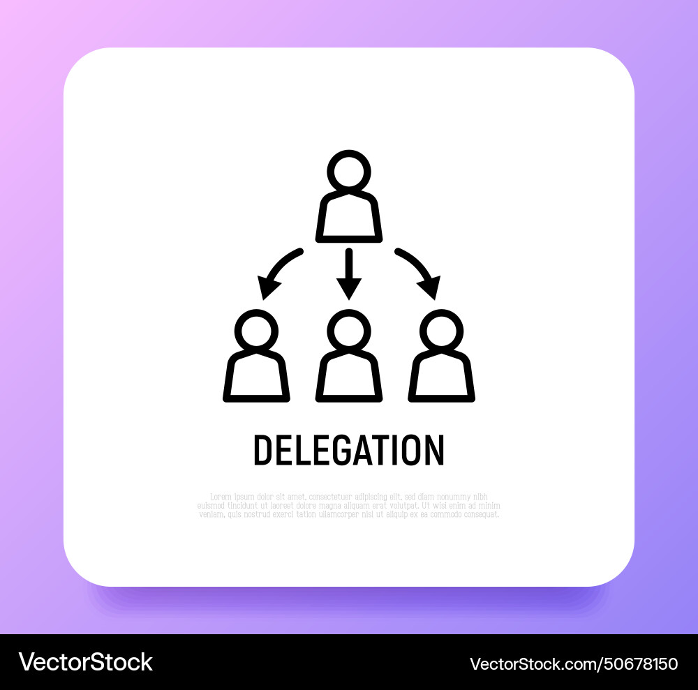 Delegate flat icon boss and employees corporate Vector Image
