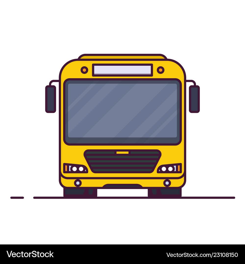 Front view of city bus Royalty Free Vector Image