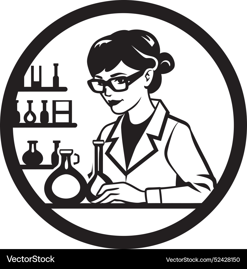Graphic depiction lab technician in interpretation