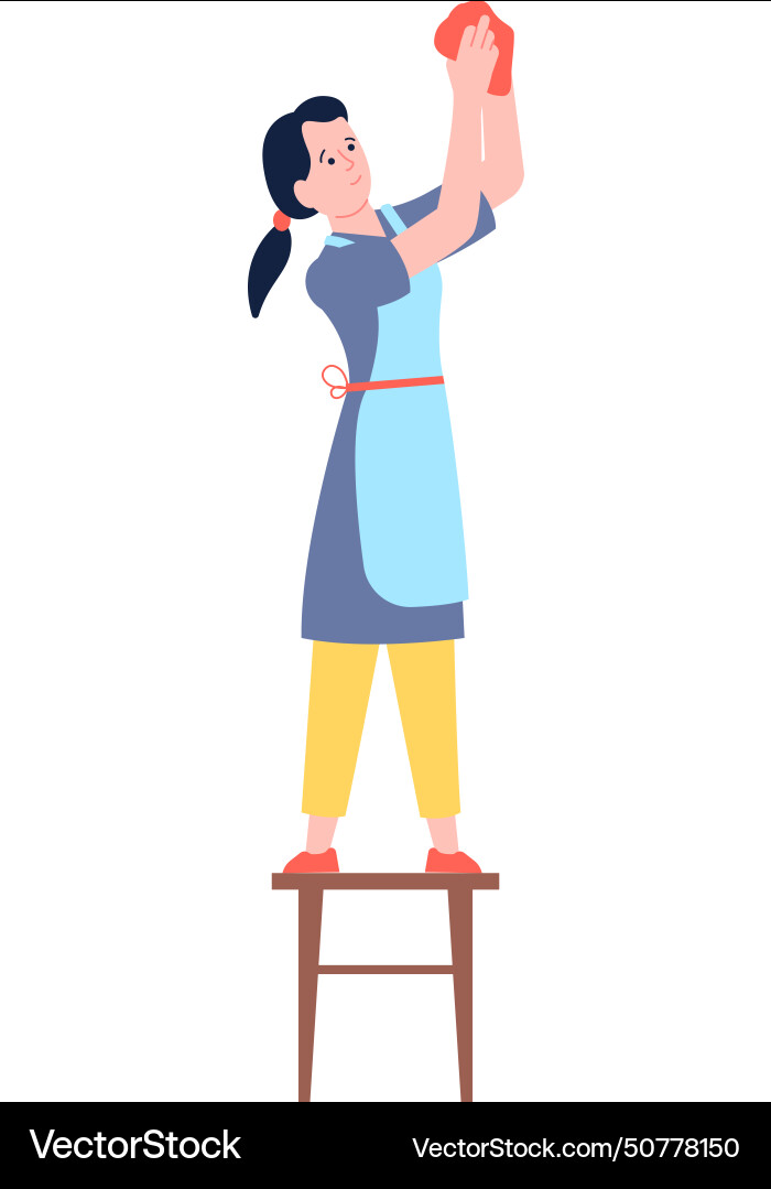 Professional cleaning worker housekeeping maid Vector Image