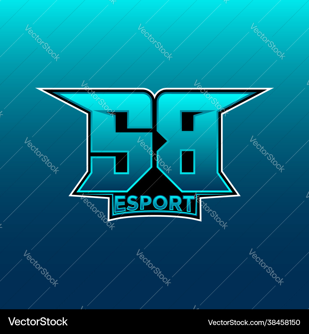 SB Initial Esports Logo Royalty Free Vector Image