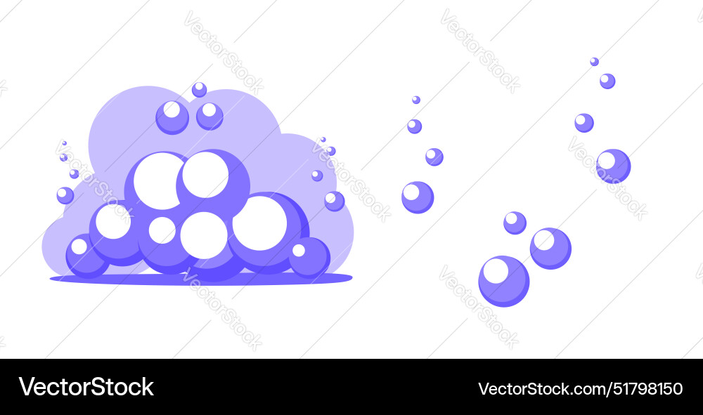 Soap foam icon cartoon flat simple graphic Vector Image
