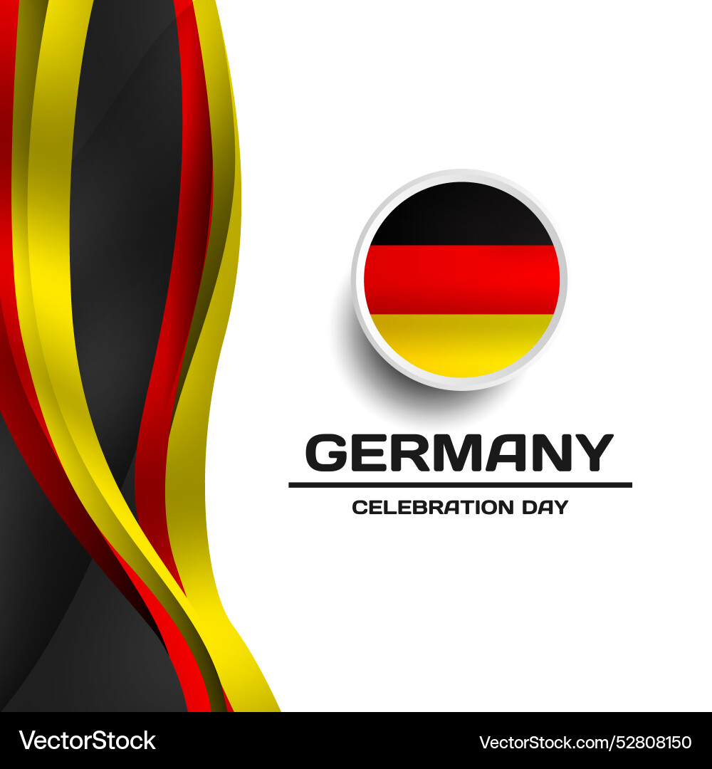 Square banner germany with abstract wave template Vector Image