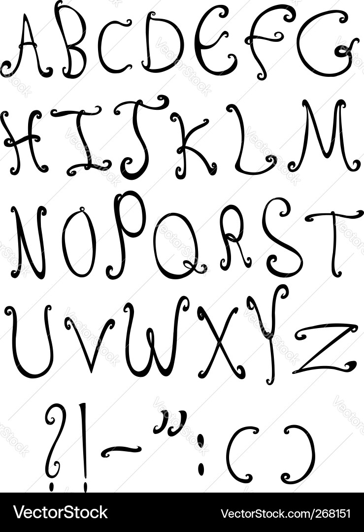 Free Decorative Alphabet Letters Clip Art Black And White - Infoupdate.org