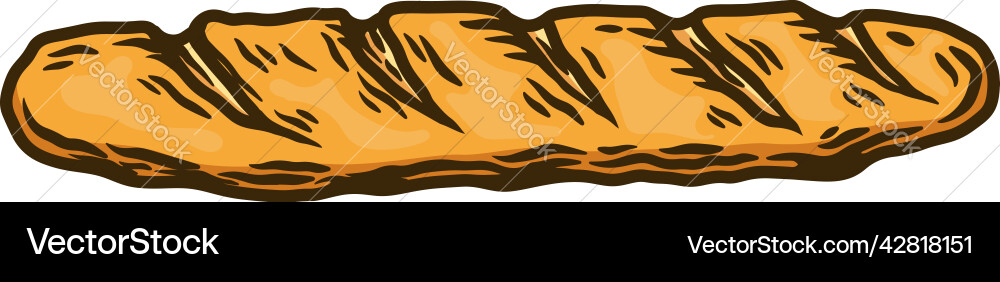 Hand drawn bread design element for package Vector Image