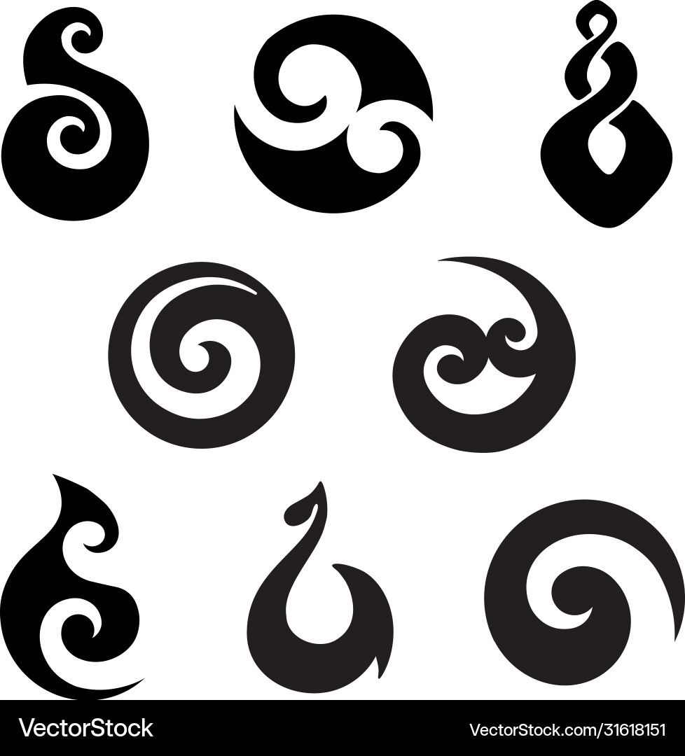 Maori symbols Royalty Free Vector Image - VectorStock