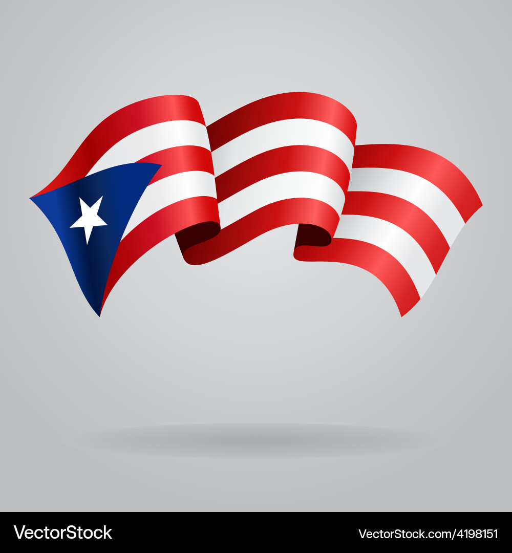 Puerto Rican Flag Waving
