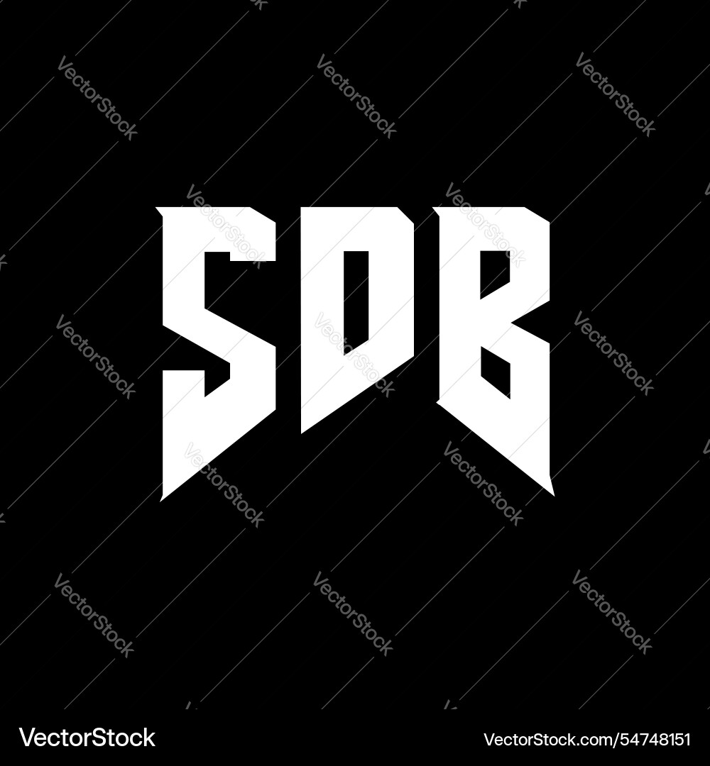 Sdb letter logo design for technology company Vector Image