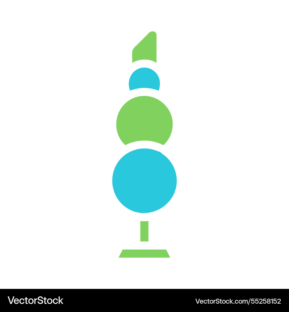 Abstract of a colorful stacked shape Royalty Free Vector