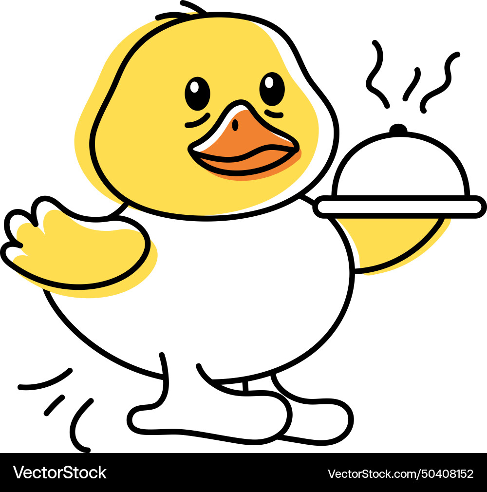 Funny duck doodles Royalty Free Vector Image - VectorStock