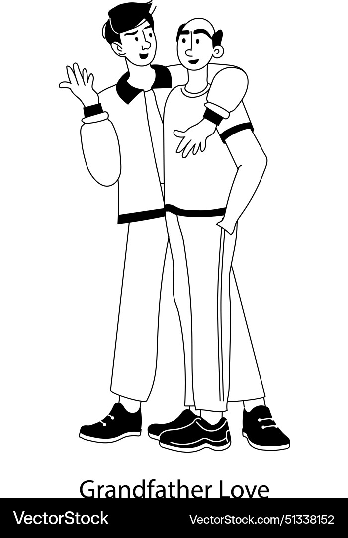 Grandfather love Royalty Free Vector Image - VectorStock