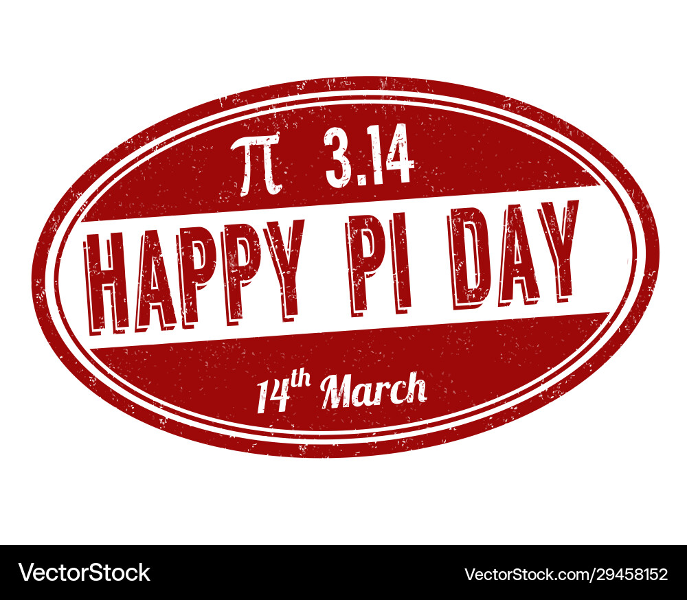 Happy pi day sign or stamp Royalty Free Vector Image