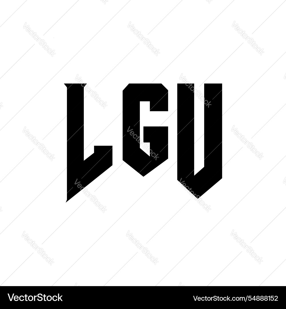 Lgu letter logo design for technology company Vector Image