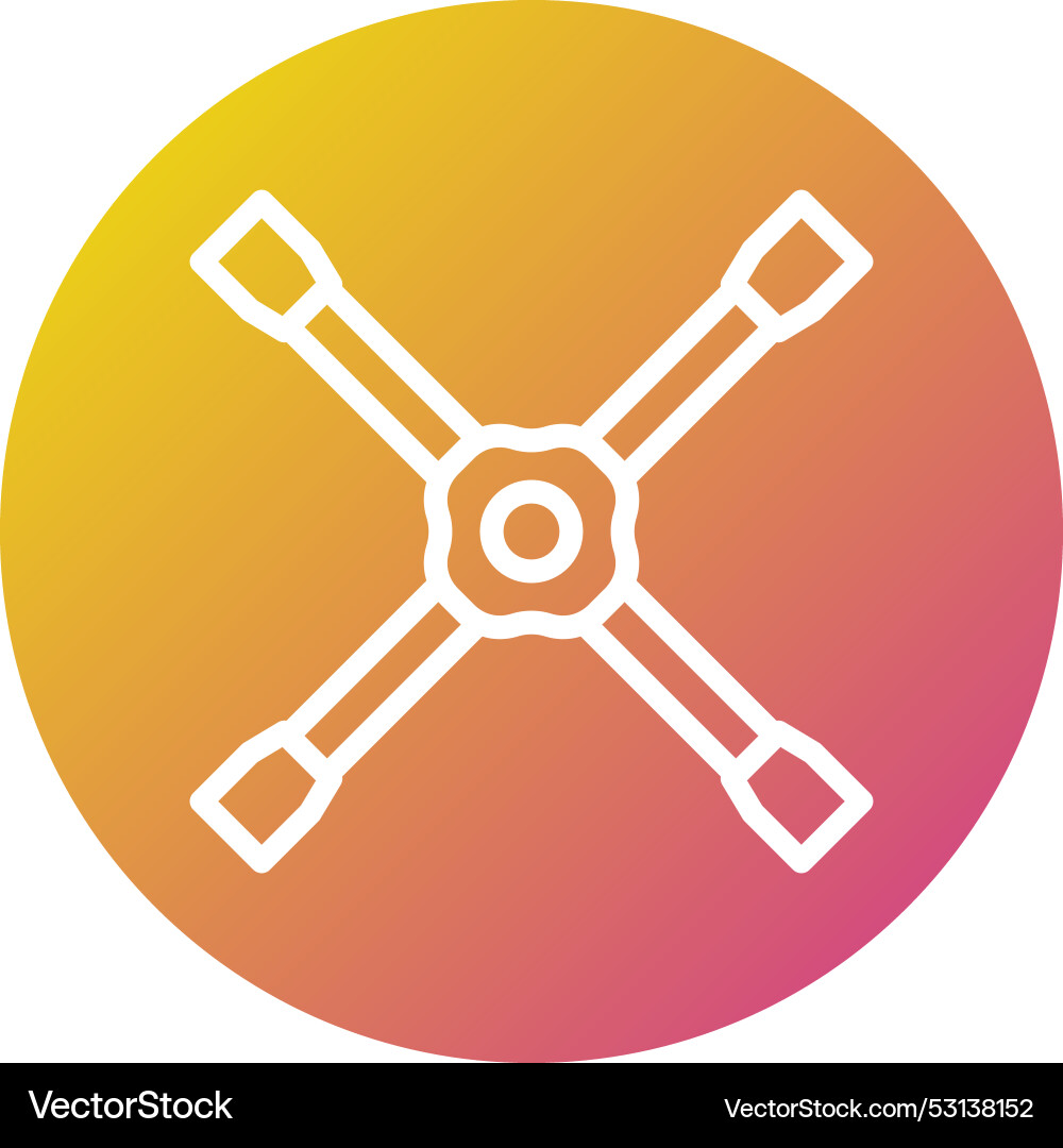 Lug wrench icon design Royalty Free Vector Image