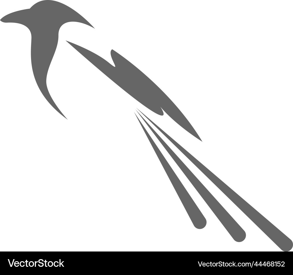 Magpie Icon - Black Outline Royalty Free Vector Image