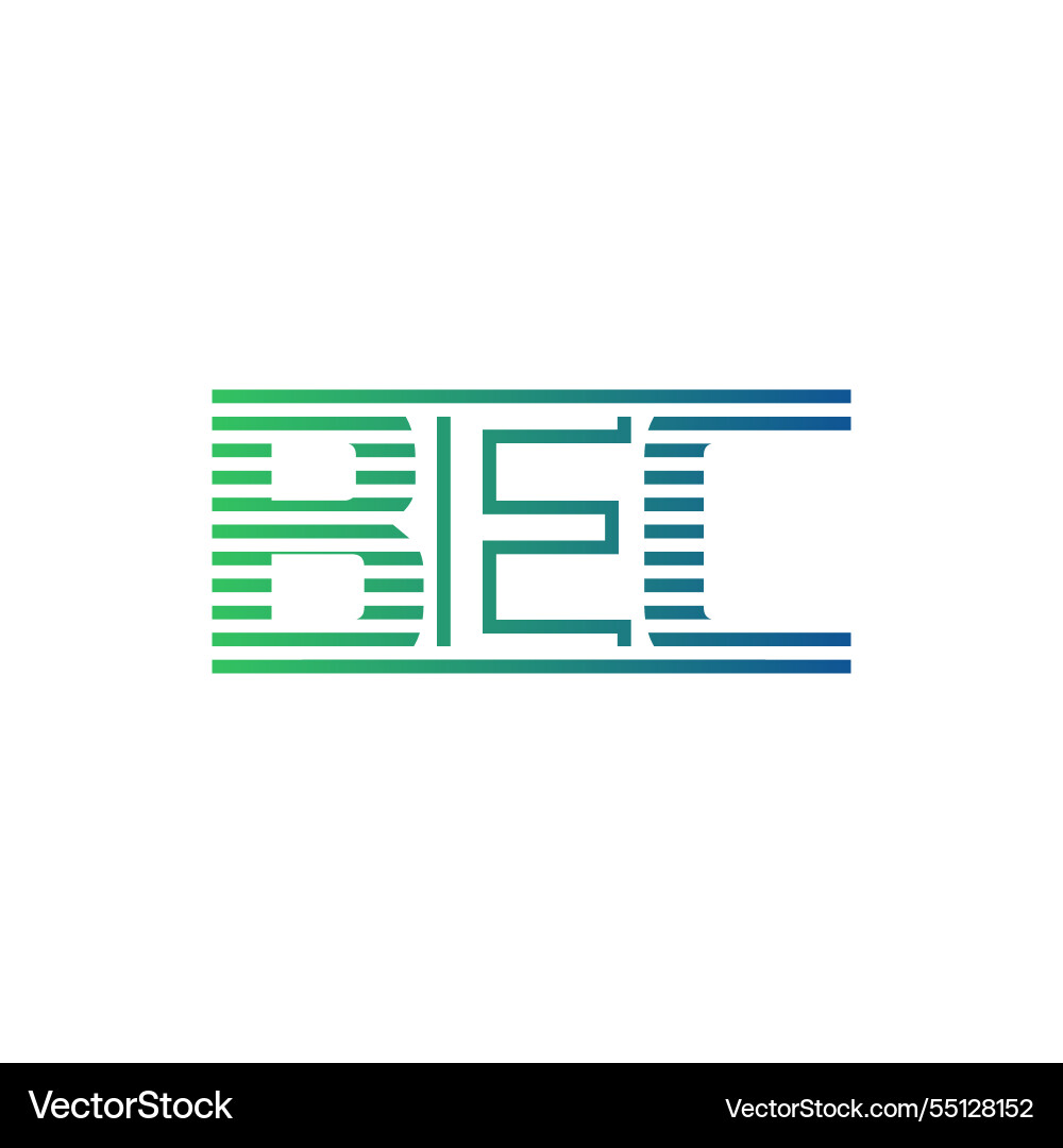 Modern bec logo design letter minimalist Vector Image