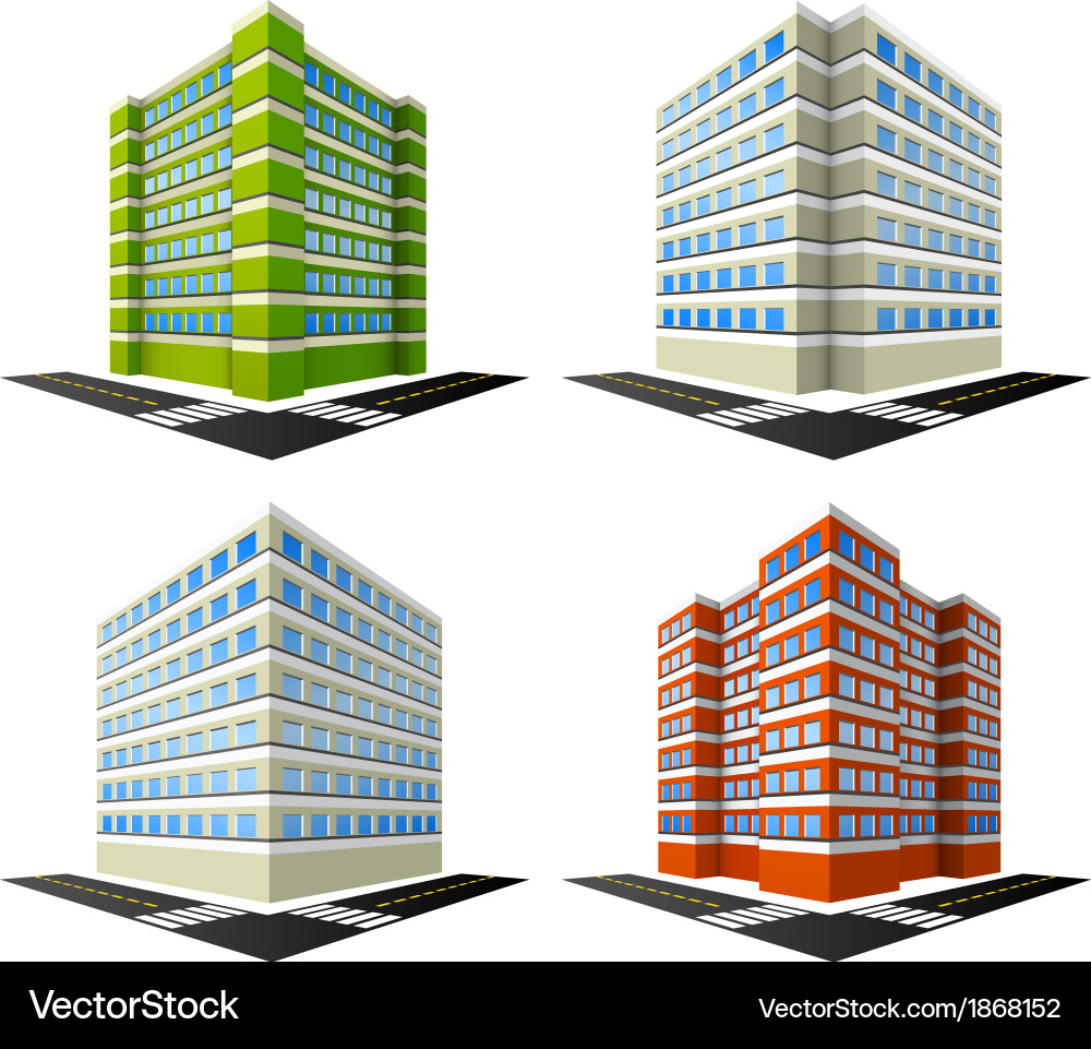 Modern City Buildings Royalty Free Vector Image