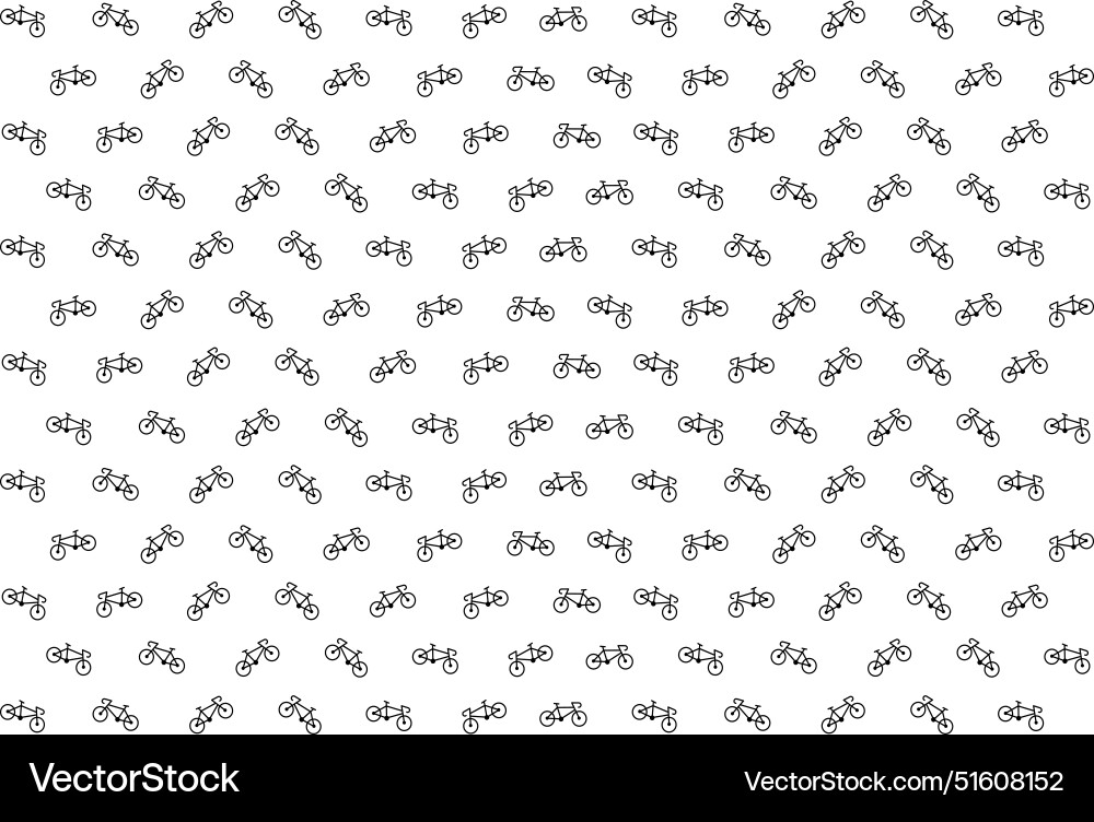 Seamless pattern with line bikes Royalty Free Vector Image