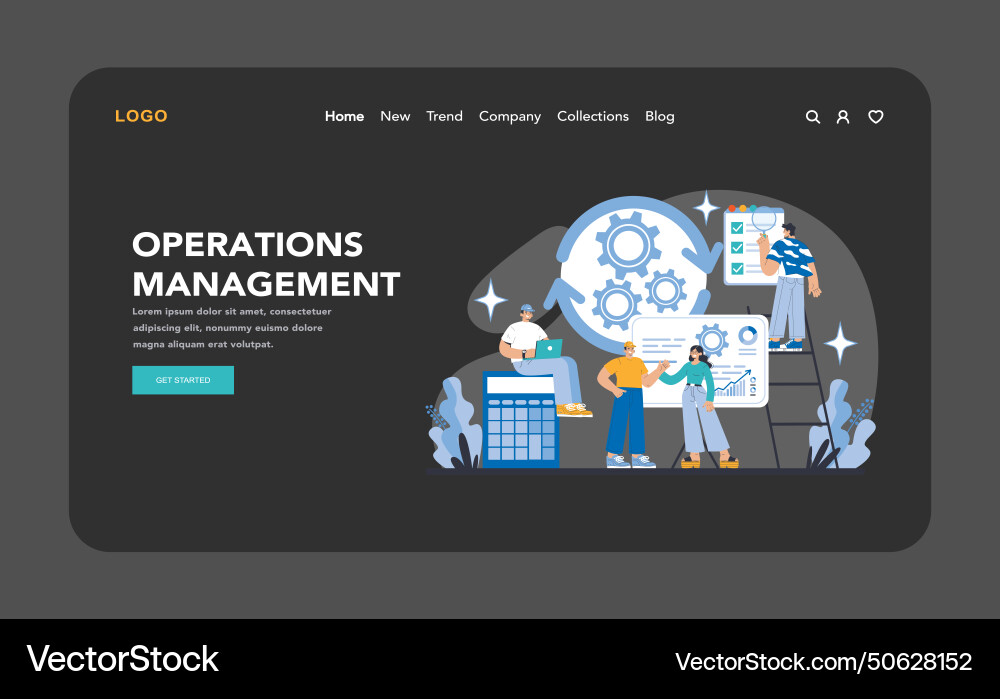 Strategy and management concept flat Royalty Free Vector
