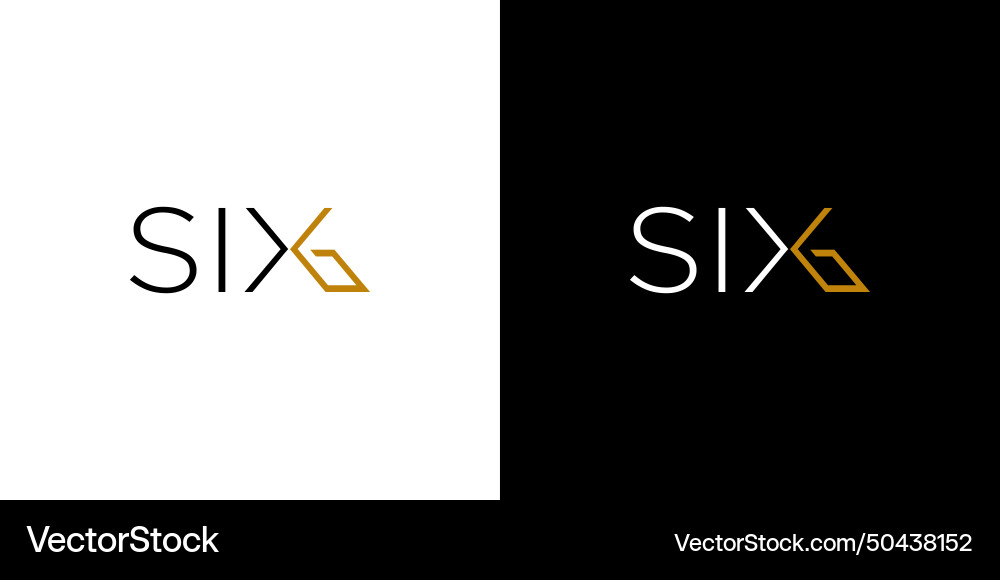 Unique and modern six logo design Royalty Free Vector Image
