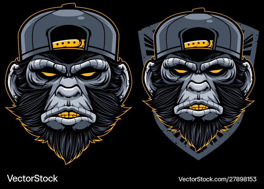Cool monkey mascot Royalty Free Vector Image - VectorStock