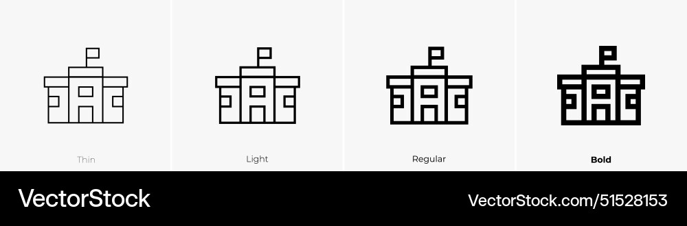 Elementary icon thin light regular and bold style Vector Image