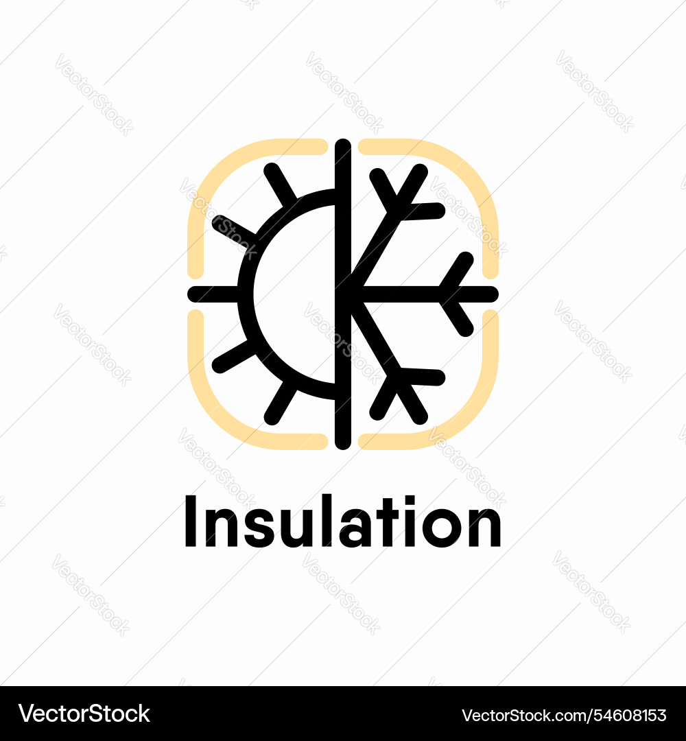 Insulation information sign Royalty Free Vector Image
