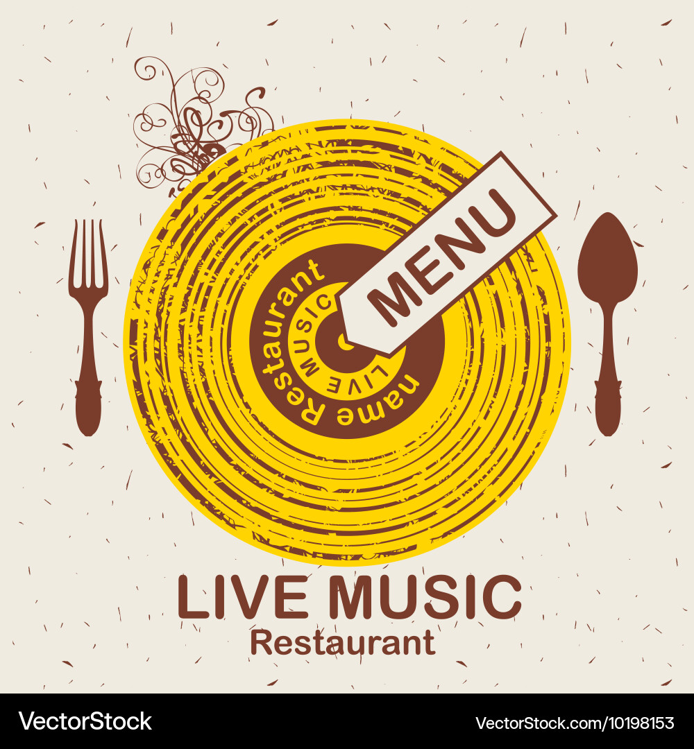 Menu restaurant with live music Royalty Free Vector Image