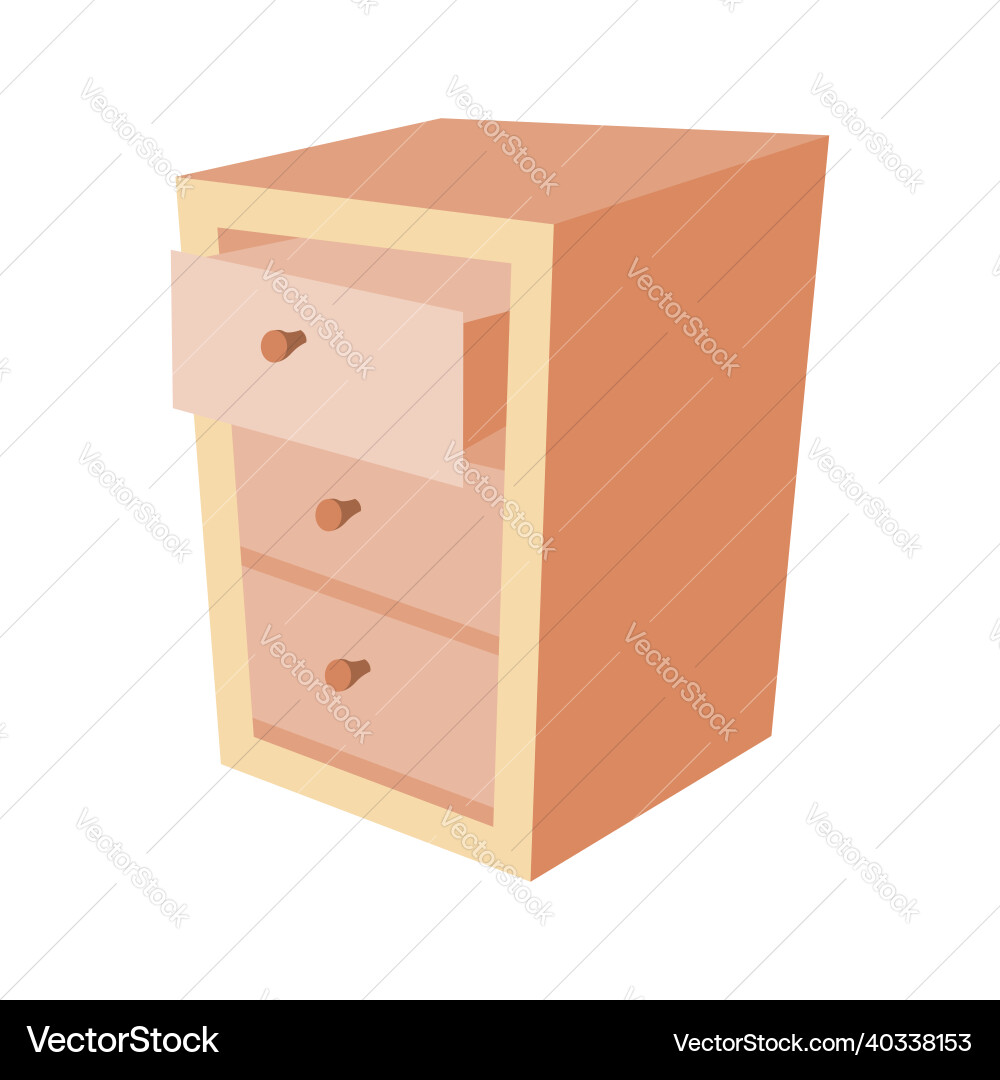 Open White Drawer Flat Icon Royalty Free Vector Image
