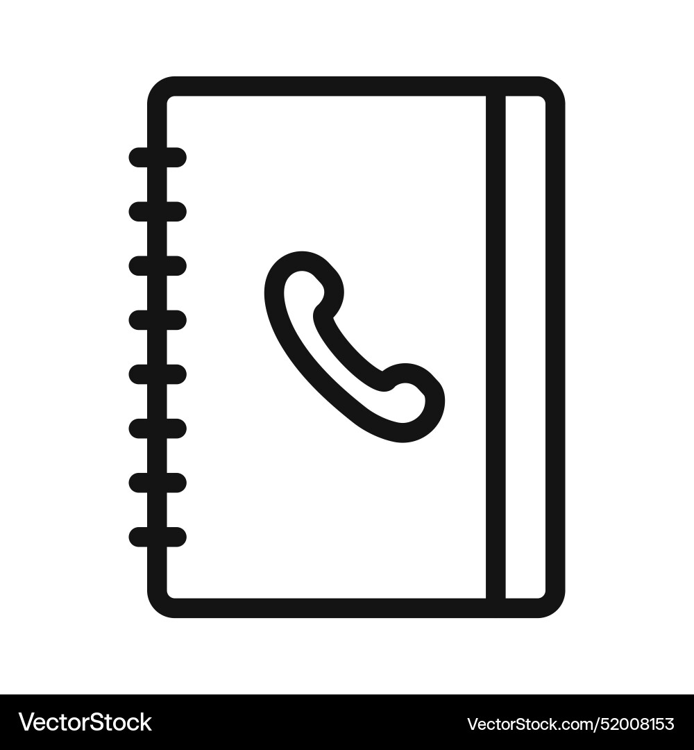 Personal address book icon ideal for contact Vector Image