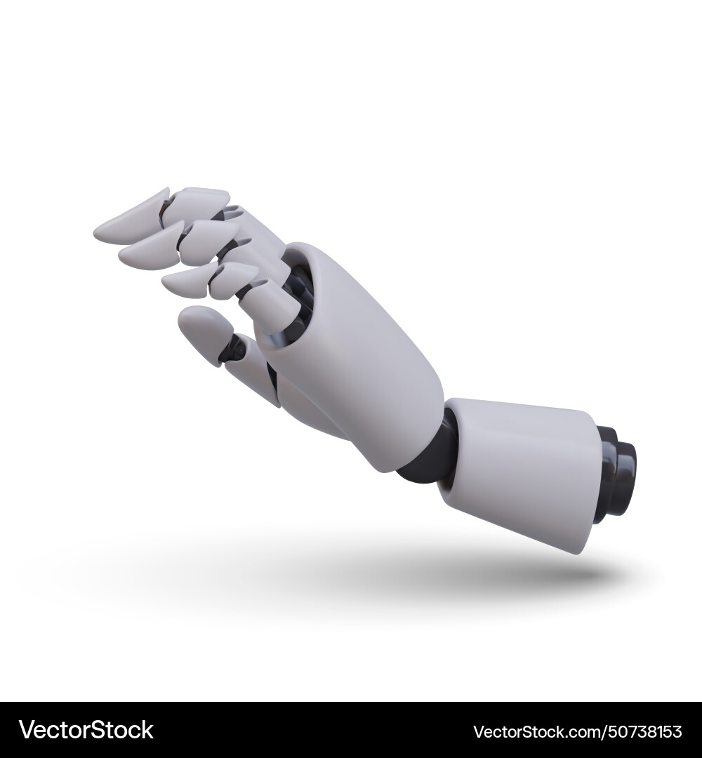 Realistic bionic prosthesis mechanical hand Vector Image