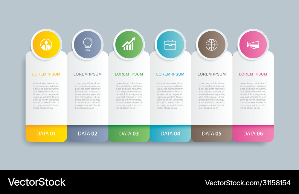 Data Index Template - Paper Tabs Royalty Free Vector Image