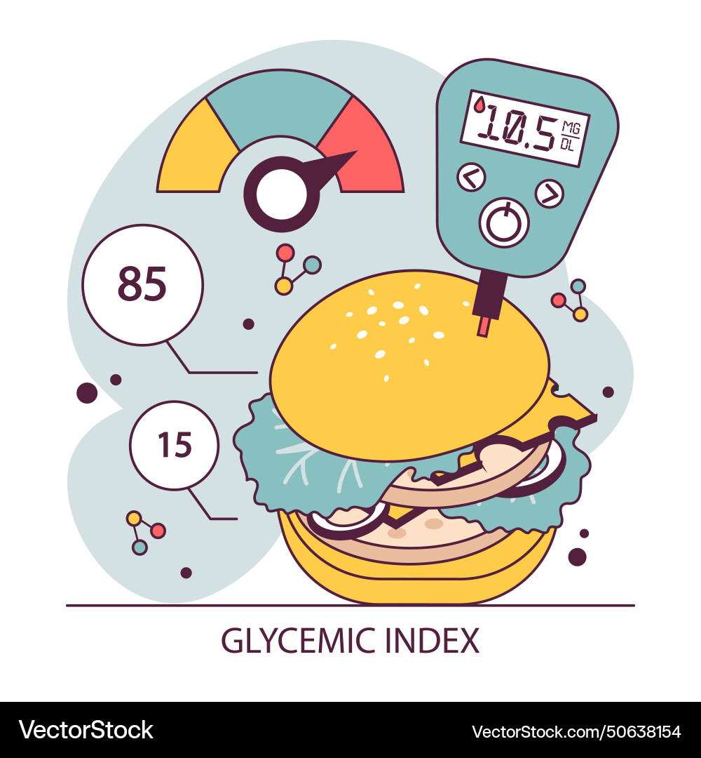 Diabetes measuring sugar blood with glucometer Vector Image