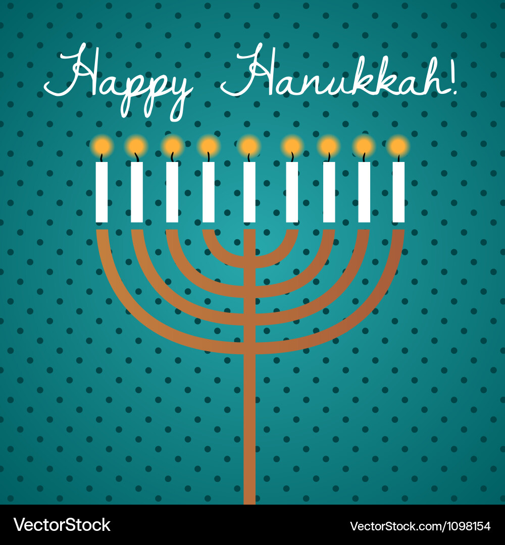 Hanukkah greeting card Royalty Free Vector Image