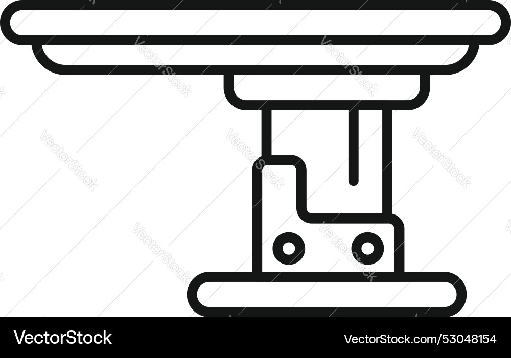 Medical examination table being prepared Vector Image