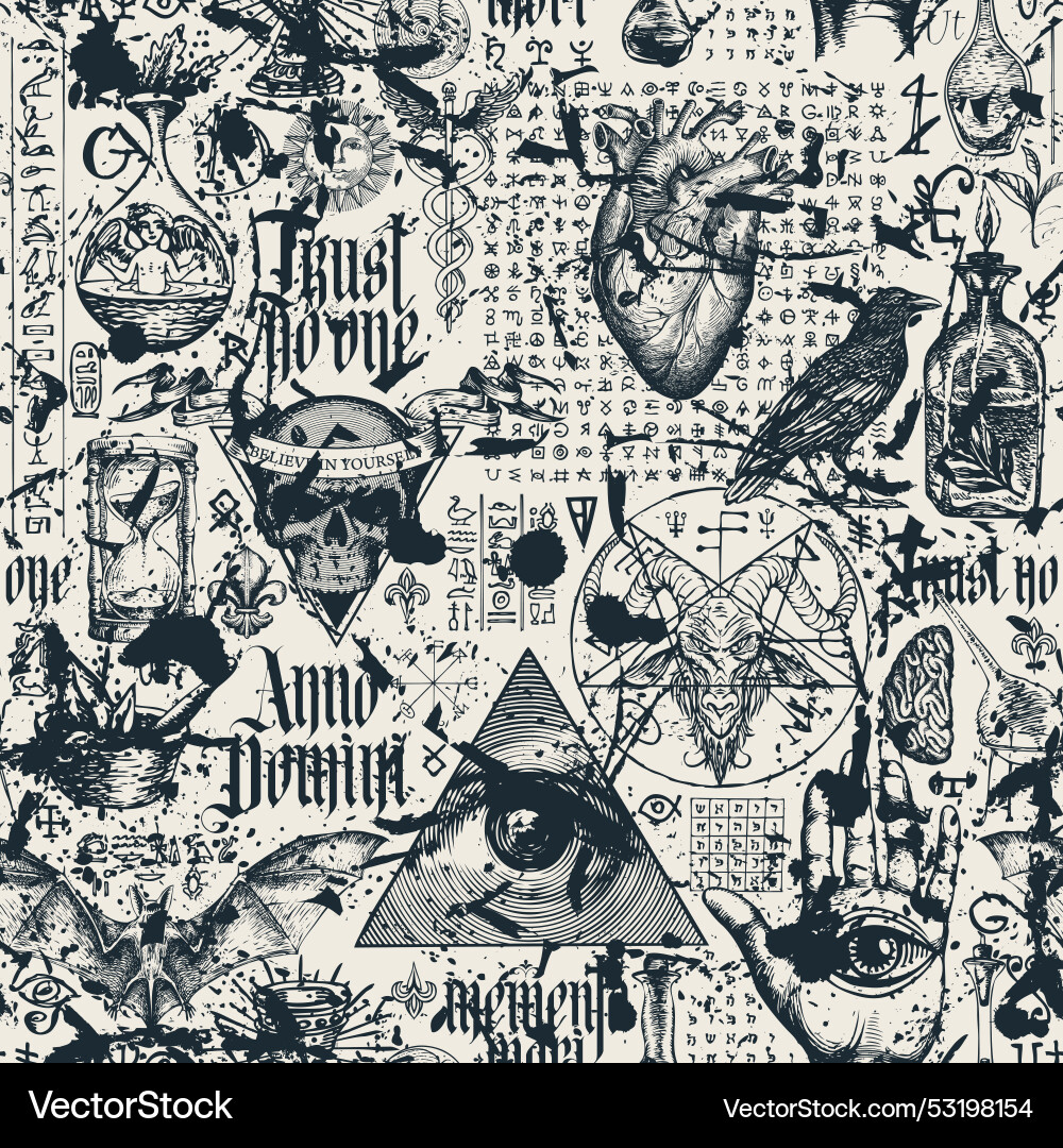 Occult & Masonic Pattern Royalty Free Vector Image