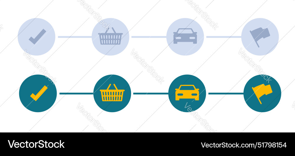 Order delivery process status bar service graphic Vector Image