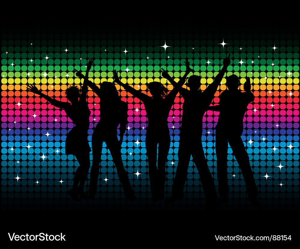 Party Lights & People Royalty Free Vector Image