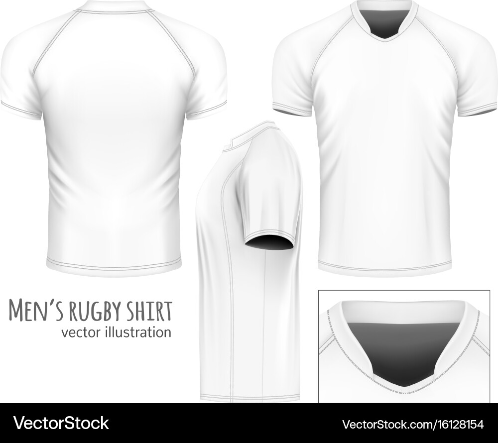 Rugby Jersey - White Royalty Free Vector Image