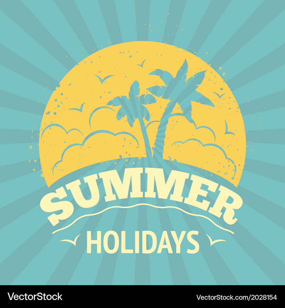 Summer holiday poster Royalty Free Vector Image