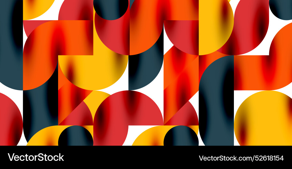 Tech minimal circular shapes geometric art Vector Image