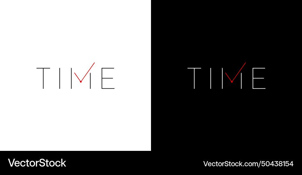 Unique and modern time logo design Royalty Free Vector Image