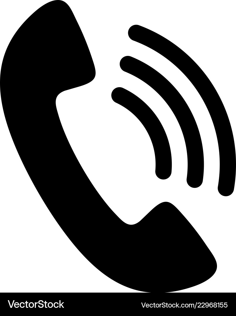 Black Telephone Icon Royalty Free Vector Image