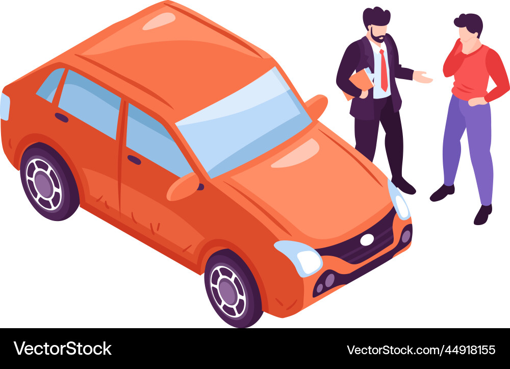 Car trade in composition Royalty Free Vector Image
