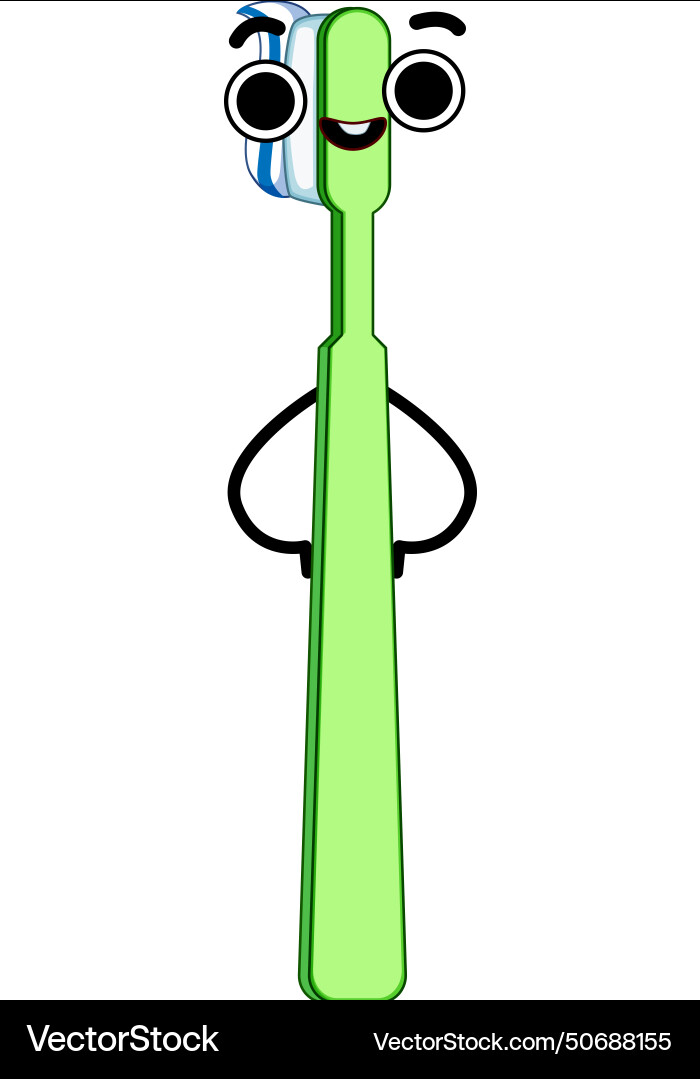 Holding toothbrush cartoon Royalty Free Vector Image