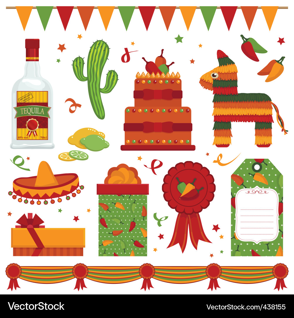 Mexican party Royalty Free Vector Image - VectorStock