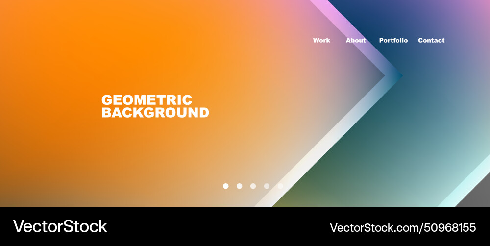 Minimal geometric web site page template design Vector Image