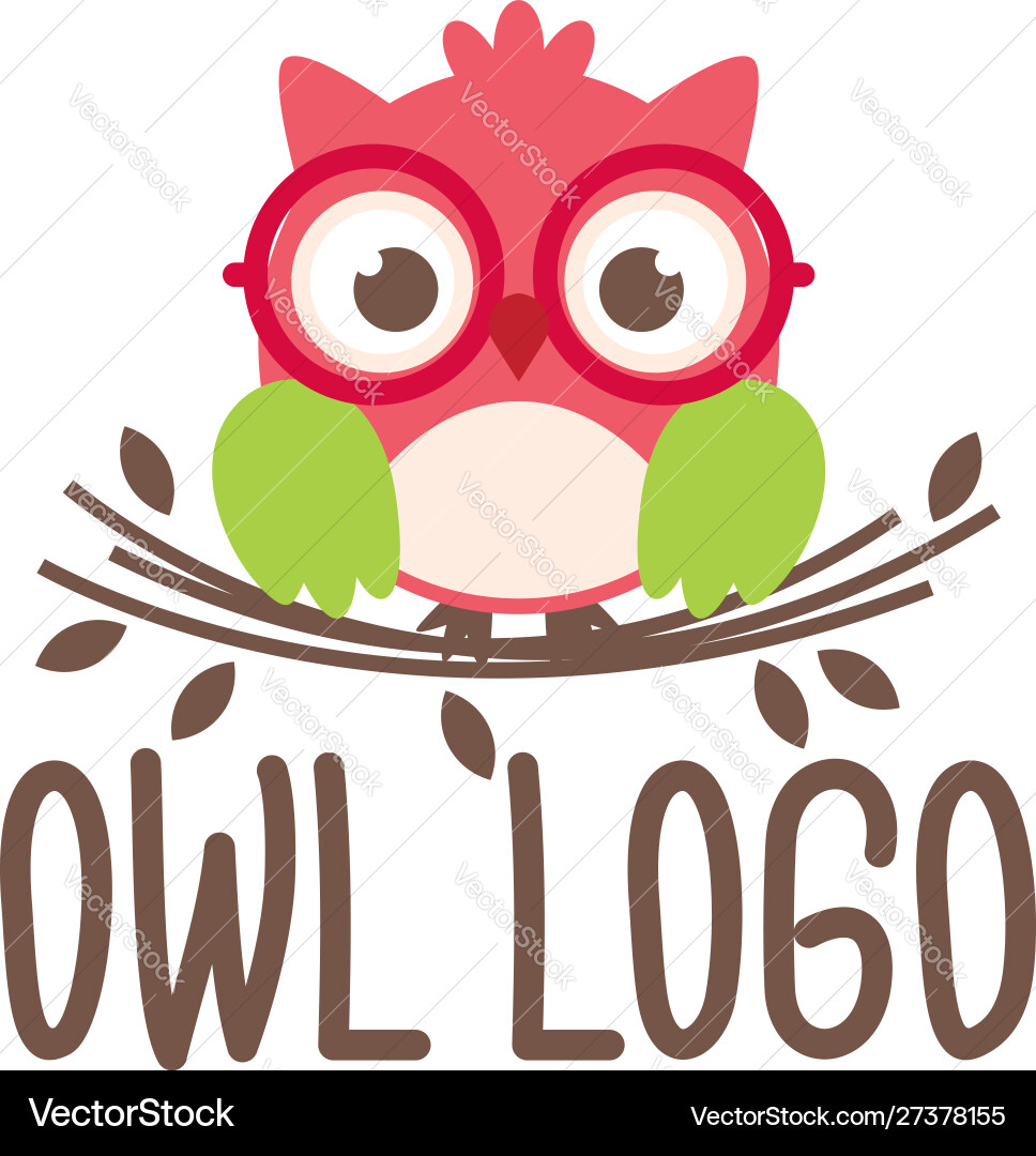 Owl logo design template bird concept Royalty Free Vector