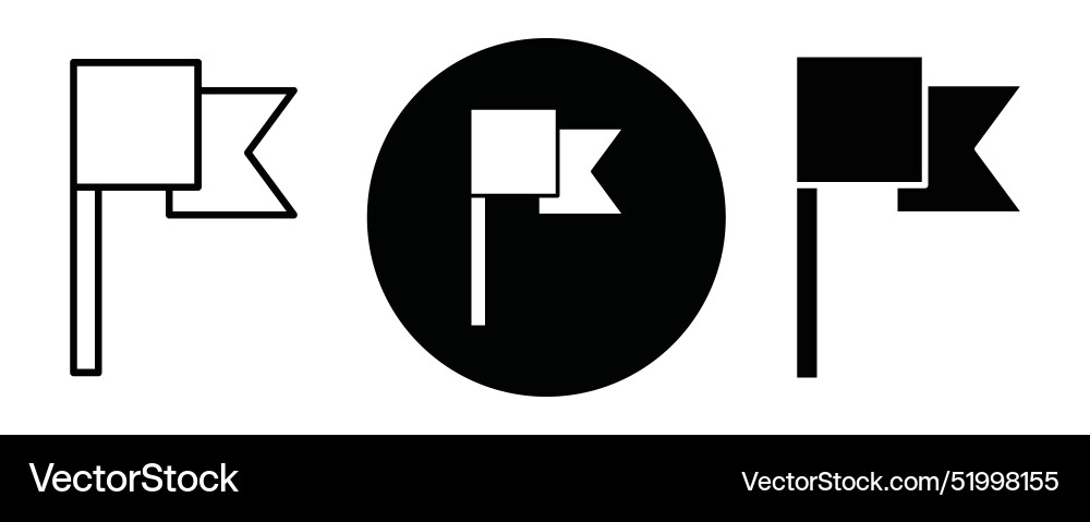 Report flag icon line art Royalty Free Vector Image