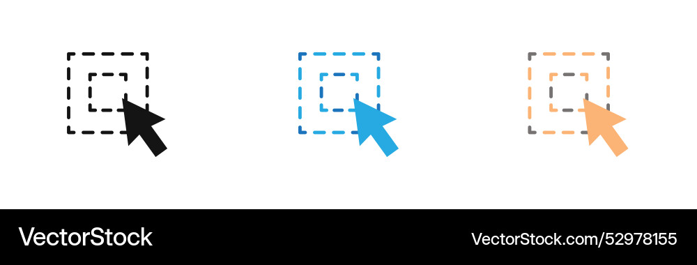 Select element icon line art logo set Royalty Free Vector